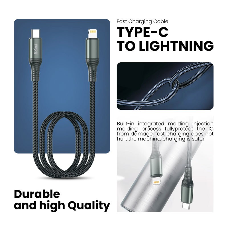 Buy Exact 27W Type C To Lightning Fast Charging Cable at low price in ...
